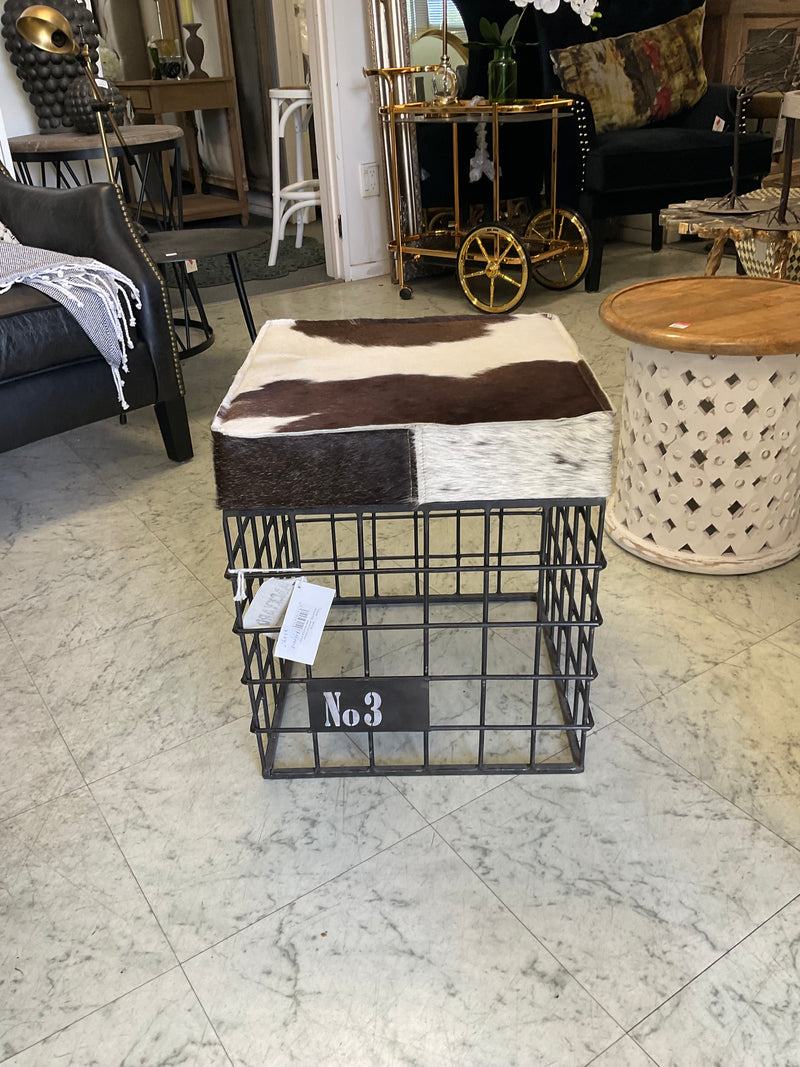 Virginia Wire Mesh/Cowhide Stool /Ottoman – Homeabout